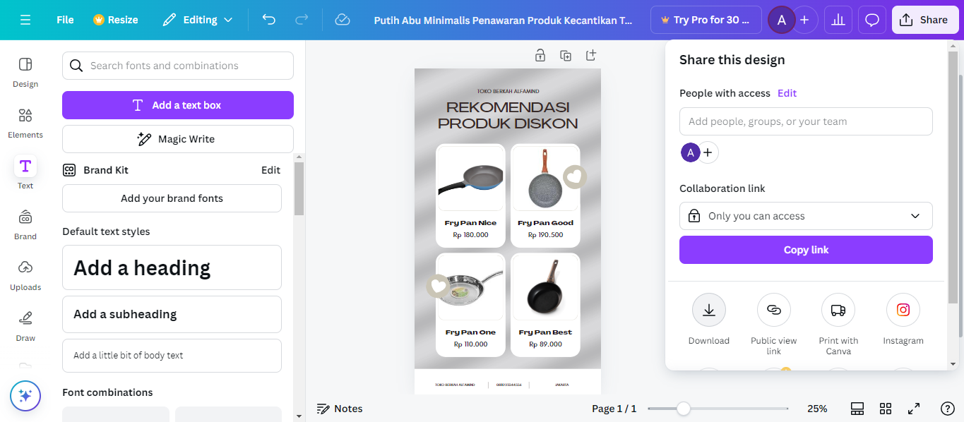 Cara Membuat Katalog Produk yang Eye Catching di Canva! - blog alfamind